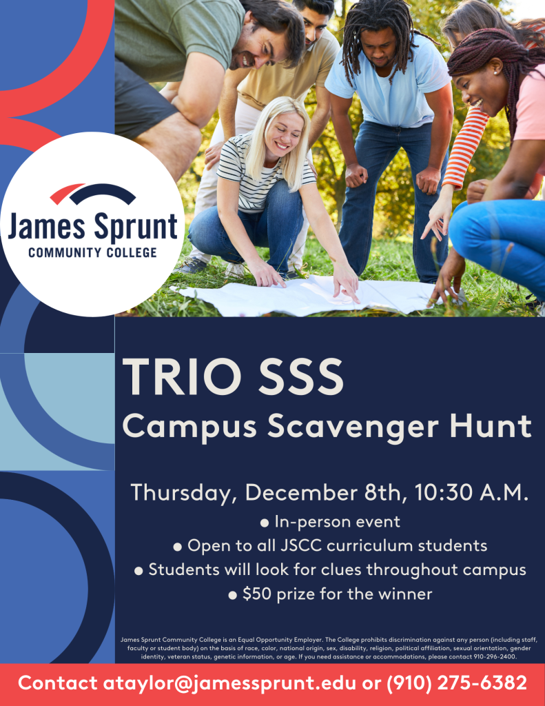 TRIO Presents: College/ Career Scavenger Hunt - James Sprunt Community ...