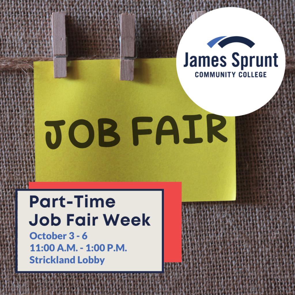 Explore Opportunities: Part-time Job Fair Week - James Sprunt Community ...