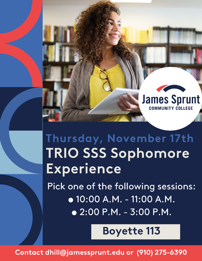 Trio SSS Sophomore Experience - James Sprunt Community College