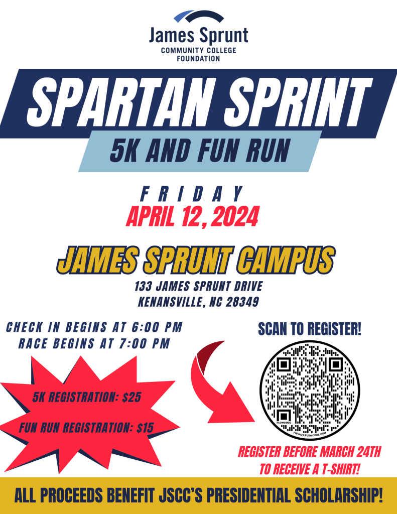 JSCC Spartan Sprint: 5k & Fun Run - James Sprunt Community College