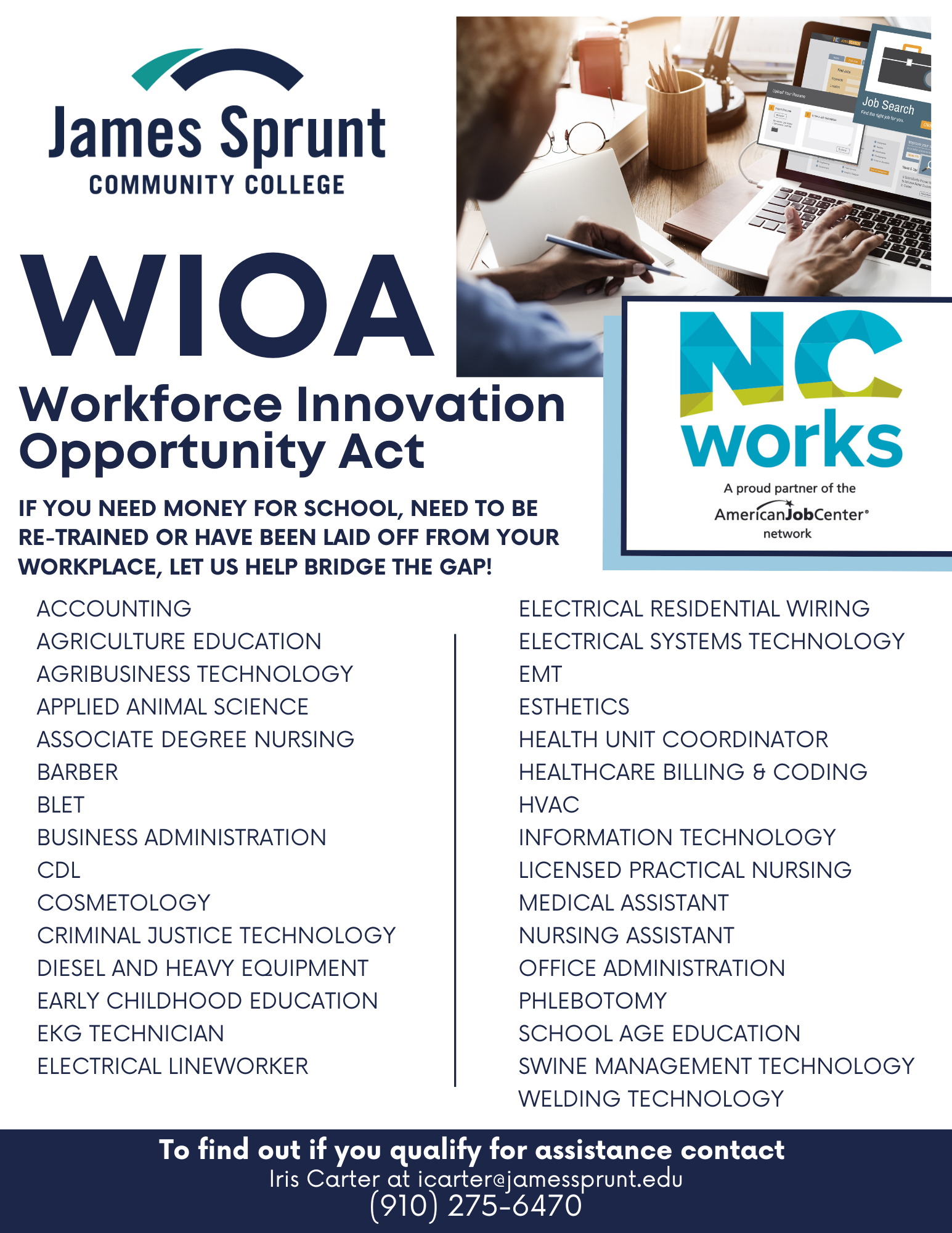 WIOA - James Sprunt Community College