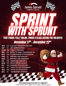 Sprint With Sprunt! - James Sprunt Community College
